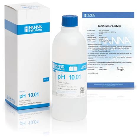 HI5010 pH 10.01 Technical Calibration Buffer (500 mL) - Hanna Instruments Canada
