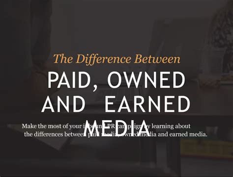 Discover Difference Between Earned Media Owned Media And Paid Mediapptx