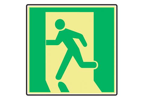 Nfpa 170 Glow In The Dark Safety Sign Emergency Exit Left