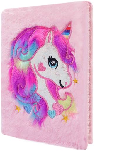 Plush Unicorn Notebook Magic Diary For Girls Love Vicedeal