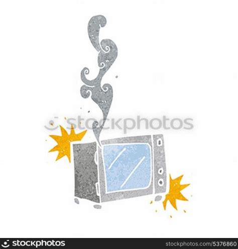 Cartoon Exploding Microwave —