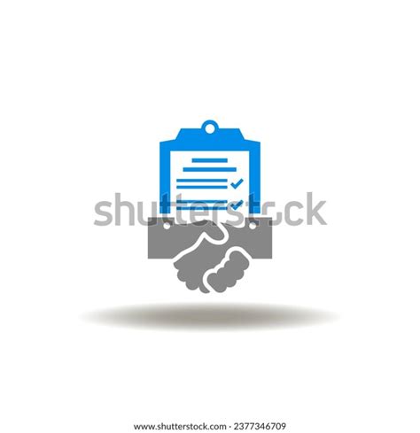 Vector Illustration Handshake Check List Icon Stock Vector Royalty Free 2377346709 Shutterstock