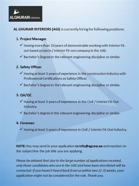 Mujeeb Ahmed On Linkedin Projectmanager Qaqcengineer Safetyofficer Interior Fitout Hiring