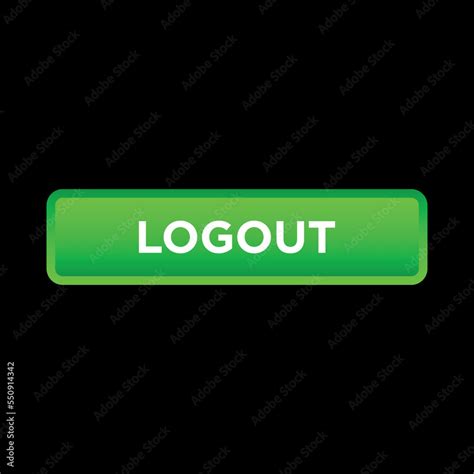Logout Button Website Vector Template Stock Vector Adobe Stock