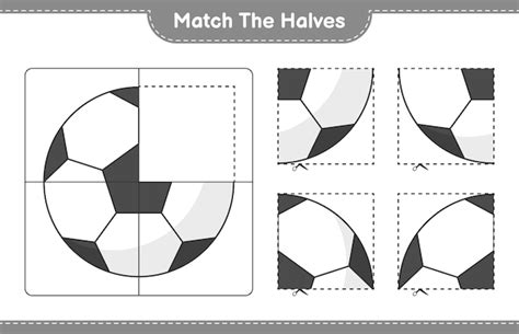 Combine As Metades Partida De Metades De Bola De Futebol Jogo