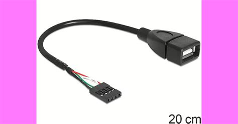 Delock Usb Pin Header To Usb A 0 2m 83291