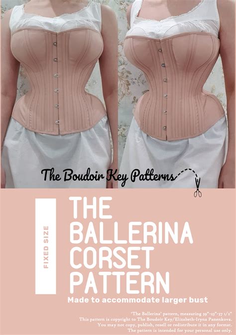 Pdf Pattern The Ballerina Victorian Corset Fixed Size The Boudoir Key