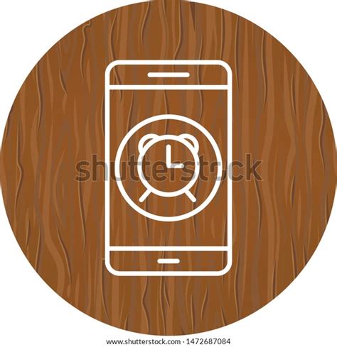 Alarm Mobile Application Icon Trendy Style Stock Vector Royalty Free