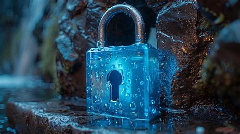 Padlock On Electronic Circuit Background In The Style Of Light Blue Colors Shaped Canvas Social