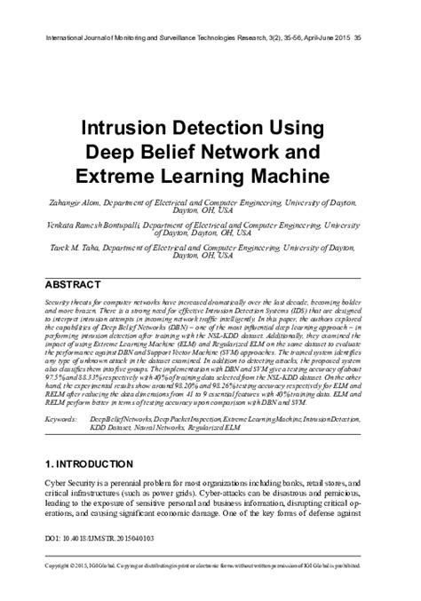 Pdf Intrusion Detection Using Deep Belief Network And Extreme