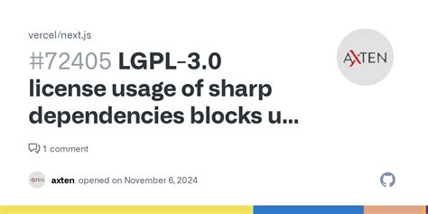 Lgpl 30 License Usage Of Sharp Dependencies Blocks Us From Using Next 15 · Issue 72405