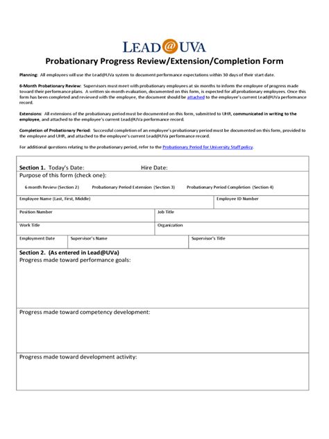 Employee Probation Form 2 Free Templates In PDF Word Excel Download
