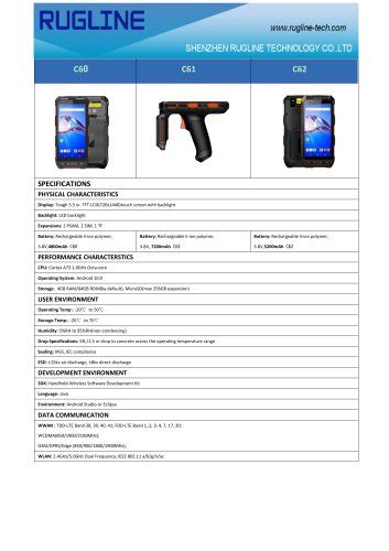 Rt I62h Windows 10 Handheld Pda Barcode Scanner Data Collector Shenzhen Rugline Technology Co