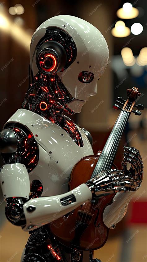 Humanoid Robot Playing A Musical Instrument With Lifelike Hands In A