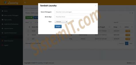 aplikasi laundry berbasis web php dan mysql