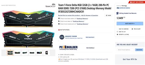 Teamgroups Blistering Fast Ddr5 7200 Cl34 T Force Delta Rgb Memory Hits Newegg For 350 Us