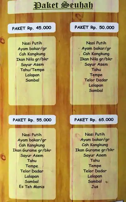Menu At Resto Dsdl Restaurant Lembang