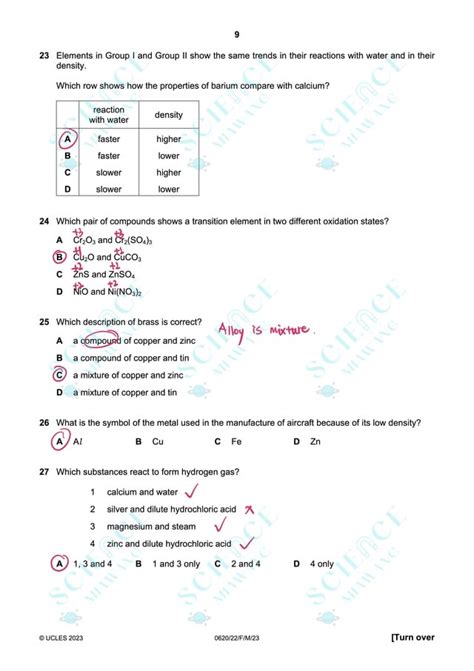 Igcse 2023 Feb Mar Paper 0620 With Explained Answers R Igcse