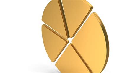 gold pie chart icon 3d incl pie chart and sections envato elements