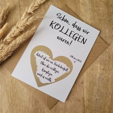 Abschiedskarte Mit Herz Afscheid Collegas