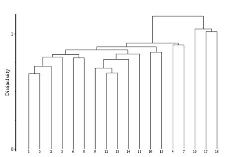 Dendrogramma Risultato Dalla Cluster Analysis Delle Comunità Del Dendrogramma Risultato Dalla Cluster Analysis Delle Comunità Del