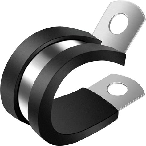 Zipcci 2 Inch Wire Clamp 10 Pack Stainless Steel Cable Clamp Rubber Metal Loop Clamps Bracket