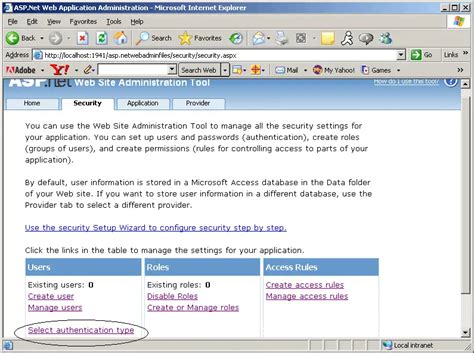 Managing Users Asp Net