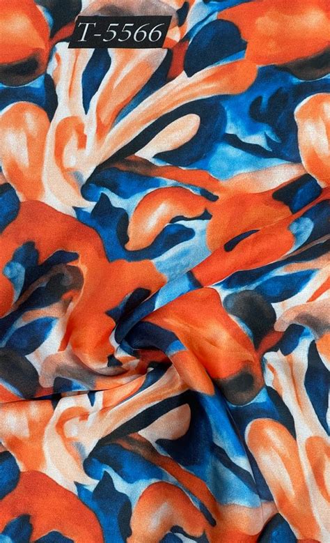 Abstracts Print Satin Georgette The Wardrobe Fabrics