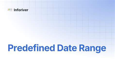 Predefined Date Range Inforiver