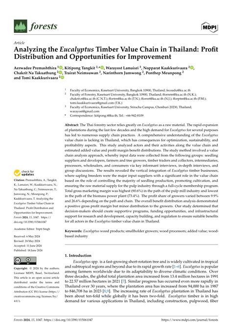 PDF Analyzing The Eucalyptus Timber Value Chain In Thailand Profit Distribution And
