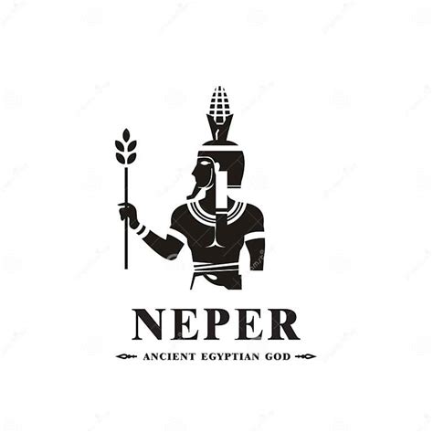 Silueta De Neper Dios Antiguo De Egipto Ilustración Del Vector Ilustración De Templo Papiro