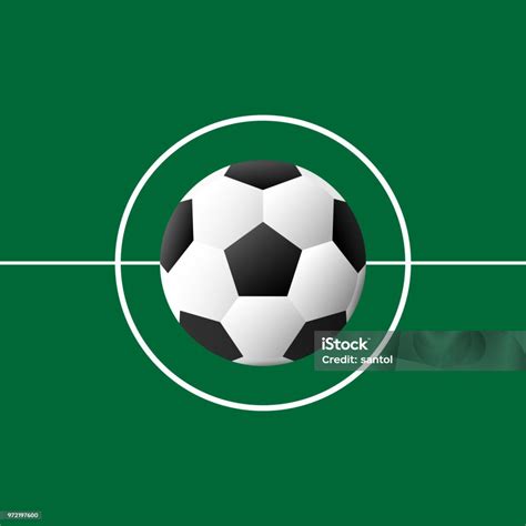 벡터 일러스트 레이 션 축구 또는 축구 공에 아이콘 그린 필드 Championship에 대한 스톡 벡터 아트 및 기타 이미지 Championship 검은색 경관