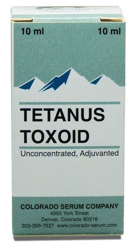 Colorado Serum Tetanus Toxoid Unconcentrated Jeffers