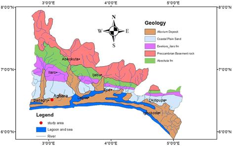 Geology Map Of Eastern Dahomey Basin Showing The Location Of Agbara Download Scientific Diagram