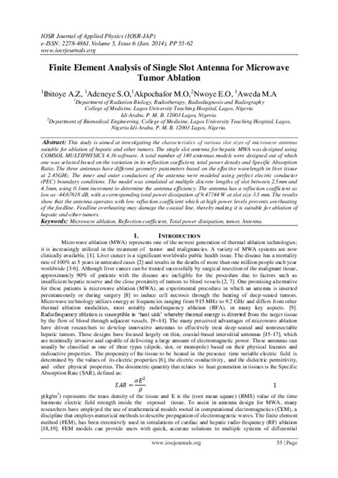 pdf finite element analysis of single slot antenna for microwave