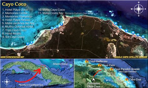 Cayo Guillermo Cuba Map