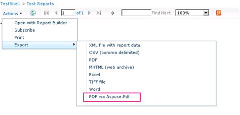 reporting services and sharepoint configuration aspose pdf for