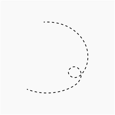 Premium Vector Curved Dashed Line