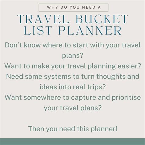 Travel Bucket List Planner -printable, Instant Download PDF A4/letter, Travel to Do List, Travel ...