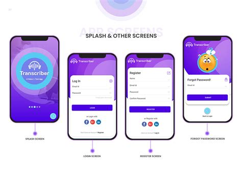 Transcription App UX UI Case Study Behance