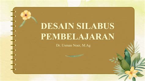 Ppt Klaster 2 Desain Silabus Pembelajaran Pptx