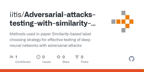 Github Iitisadversarial Attacks Testing With Similarity Based Labels