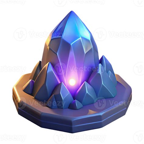 Stunning Abstract Glowing Crystal Cluster 3d Render Authentic 56474595 Png