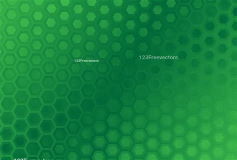 Abstract Green Gradient Hexagon Shape Background Design