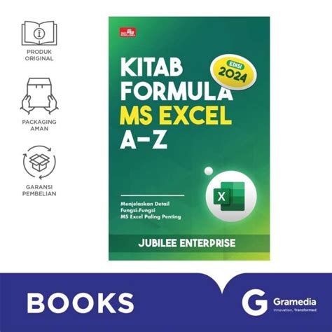Jual Buku Kitab Formula Ms Excel A Z Edisi 2024 Di Seller Winter Cengkareng Timur Kota
