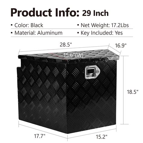 Portable Rv Dump 39 Inch Aluminum Trailer Tongue Tool Box With Lock