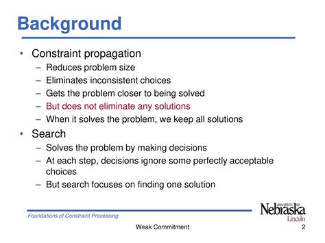 rationale and strategies foundations of constraint processing ppt download