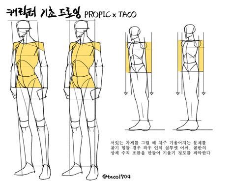 「서있는 자세가 자주 기울어질 경우 좌우 어깨 골반 위치의 수직선 기울기에 따라 판단하면 된다 」타코작가の漫画