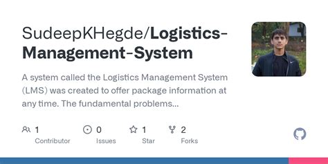 Github Sudeepkhegde Logistics Management System A System Called The Logistics Management