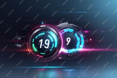 Premium Ai Image Abstract Futuristic Technology Background With Digital Number Timer Concept
